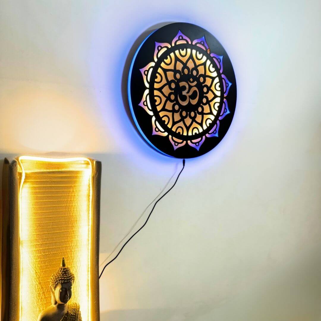 Om Chakra Neon LED Wall Décor Light | India's Holy Collection